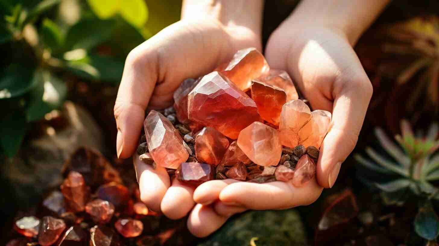 Red Crystals for Grounding